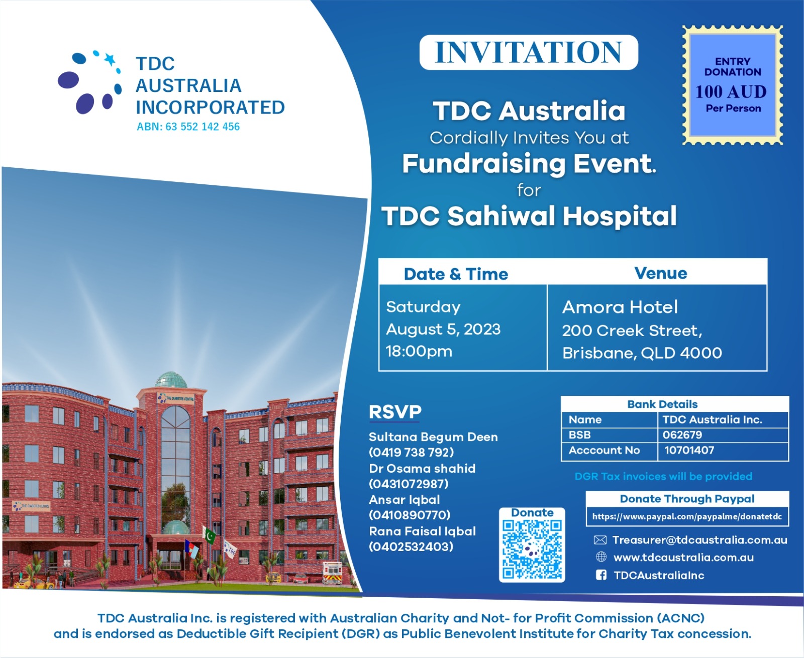 TDC Fundraising Event Brisbane for Sahiwal - The Diabetes Centre - TDC ...